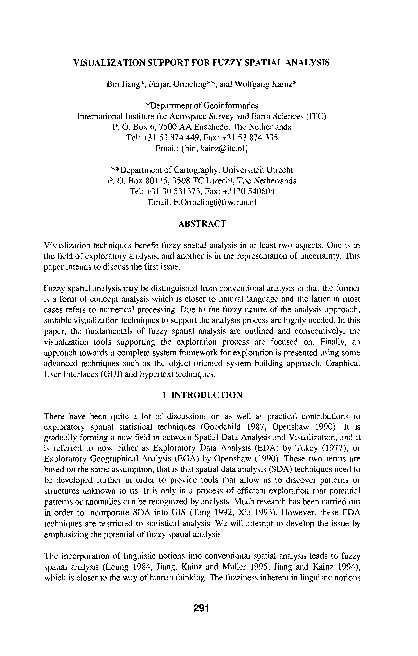 Pdf Visualization Support For Fuzzy Spatial Analysis