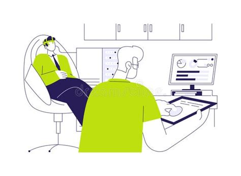 Brain Computer Interface Development Abstract Concept Vector Illustration Stock Vector