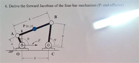 Solved 6 Derive The Forward Jacobian Of The Four Bar