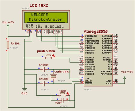 Tampilan Merubah Tulisan Dengan Push Button Ketika Di Tekan Push Button All About Microcontroller