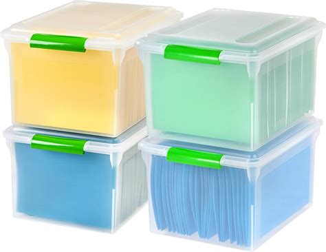 Iris Usa Letter Legal Size Plastic File Box Home Organizing Storage