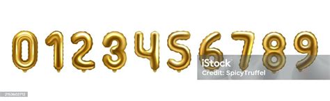 품번기호 번호 생일 호일 풍선 3d 골드 헬륨 발룬 글꼴 황금 연도 축하 문자 1 메탈릭 2 및 3 기념일 축하 숫자 모양은 0에서 9까지입니다 벡터 파티 세트 0에 대한