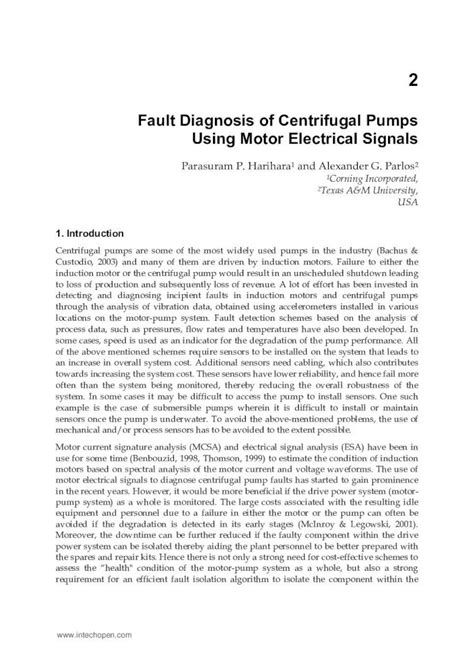 Pdf Fault Diagnosis Of Centrifugal Pumps Using Motor Electrical Centrifugal Pumps 16