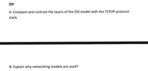 Solved Q A Compare And Contrast The Layers Of The OSI Chegg