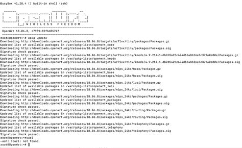 Install Curl On OpenWrt TP Link TL WR N Installing And Using OpenWrt OpenWrt Forum
