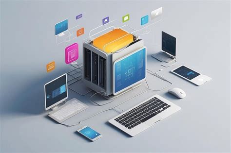 Premium Photo Cloud Computing Conceptual Illustration