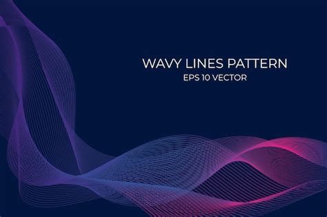Premium Vector Vector Wavy Lines Pattern Smooth Curve Flowing Dynamic