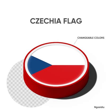 Premium Psd Czechia Flag On Circle Podium