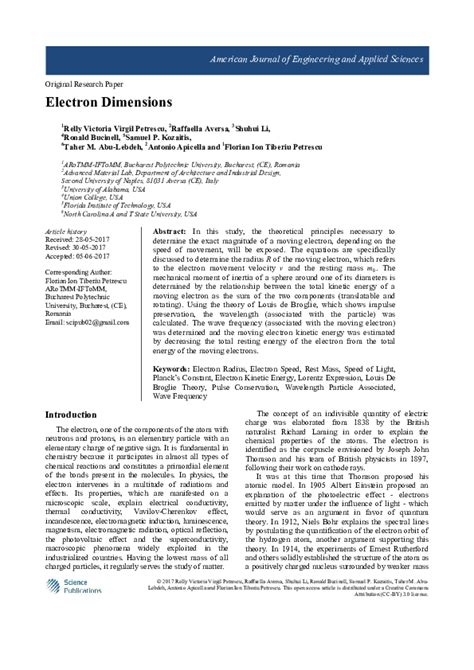 Pdf Electron Dimensions Antonio Apicella