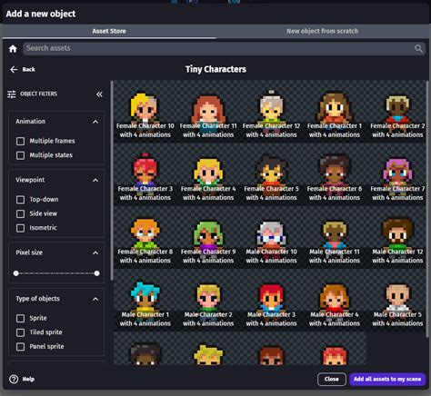 A New Free Asset Pack Is Out In The Gdevelop Asset Store Add Tiny Characters By Fleurman In To