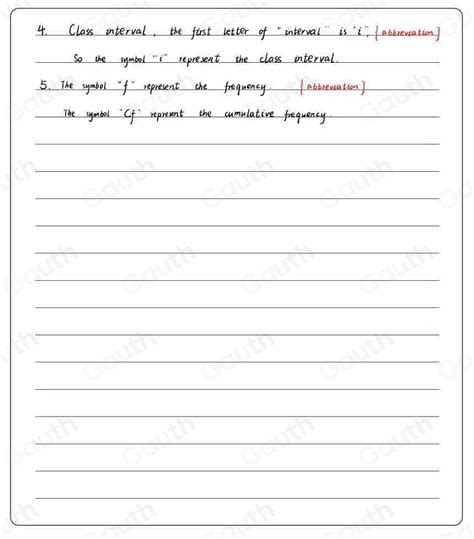 Solved 4 The Symbol “7 Represent The A Class Size B Class Interval