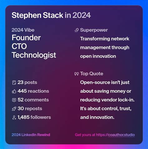 stephen stack on linkedin networkmanagement opensource