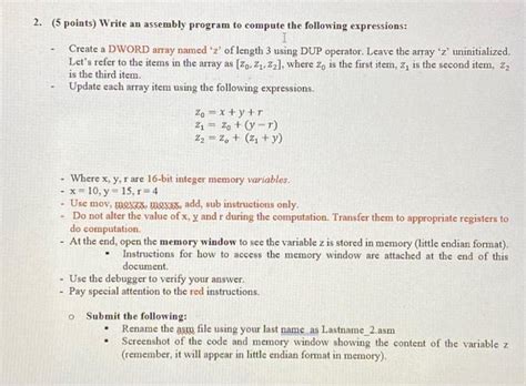 Solved Hi Please Provide The Required Code In Masm Assembly