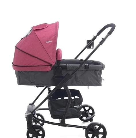 Carriola De Paseo Travel System Prinsel Prima Ts Rosa Con Chasis Color