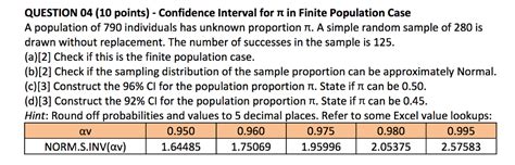 Solved Confidence Interval For Pi In Finite Population Case