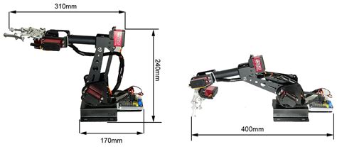 Probots Diy Robot Arm Kit 6 Dof With Controller And Mg996r Metal Servo