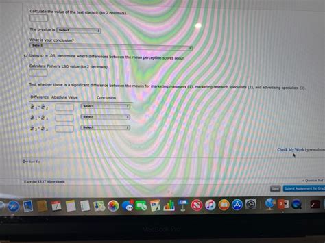 Solved C Calculate The Value Of The Test Statistic To Chegg