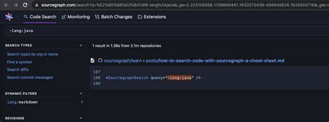 ` lang` example and possibly others don t work correctly · issue 262 · sourcegraph learn · github