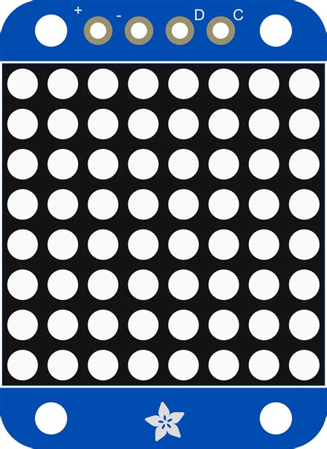 How To Use Adafruit Mini 8x8 Led Matrix Backpack White Pinouts Specs And Examples Cirkit