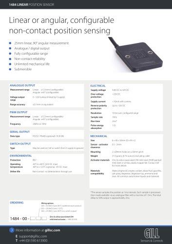 Tous Les Catalogues Et Fiches Techniques Pdf Gill Sensors And Controls