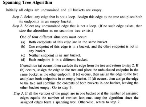 Nning Tree Algorithm Ially All Edges Are Unexamined