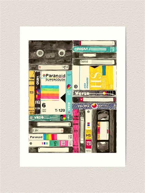 Vintage Vhs Tapes Art Print By Mathiole Redbubble