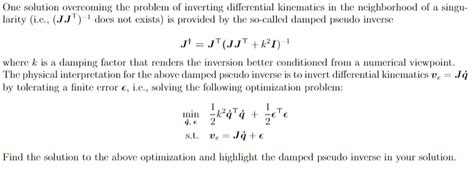 Solved One Solution Overcoming The Problem Of Inverting Chegg Com