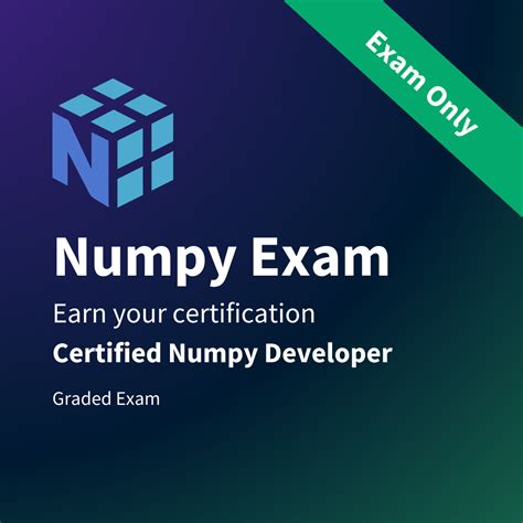 numpy certification exam —