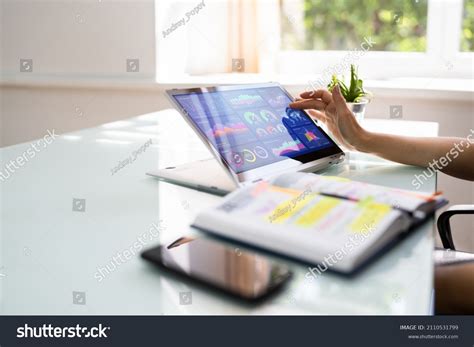 Data Analyst Using Data Analytics Kpi Stock Photo 2110531799 Shutterstock