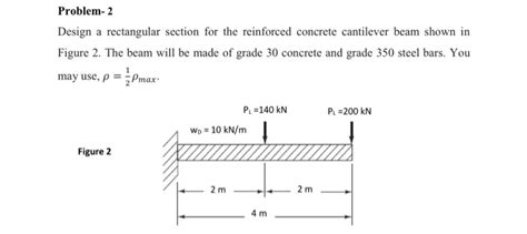 Solved Problem Design A Rectangular Section For The Chegg