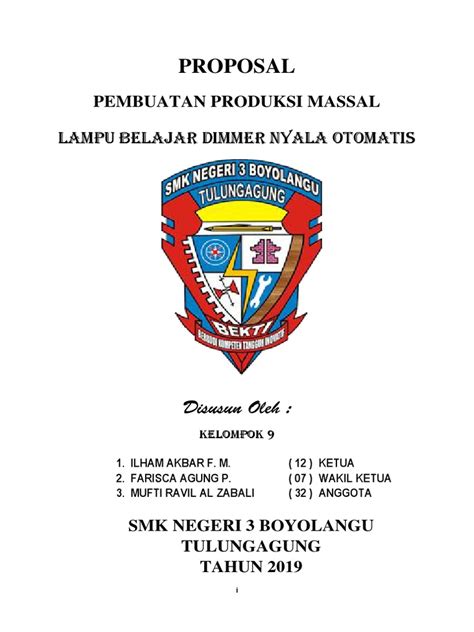 08 A Contoh Proposal Lampu Dimmer Otomatis Pdf