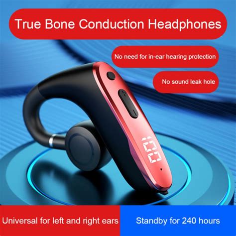 Bone Conduction Digital Display Vibrator Business Wireless Headphones Blue Tooth Earphone Not In