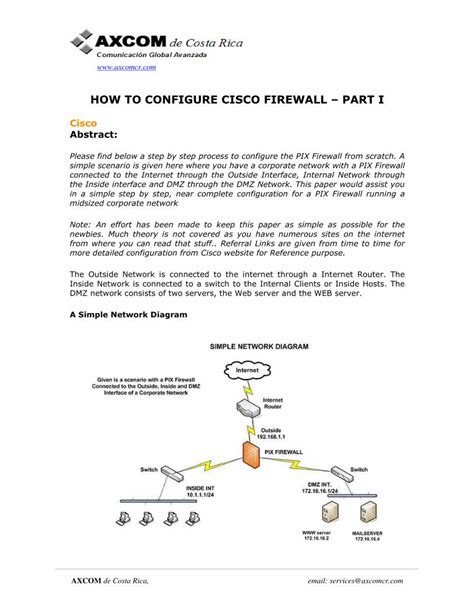 PDF HOW TO CONFIGURE CISCO FIREWALL PART I PDF FileHOW TO CONFIGURE CISCO FIREWALL PART