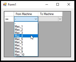 C Filter Values In Combo Box A Based On Selected Value In Combo Box B In DataGridView Stack