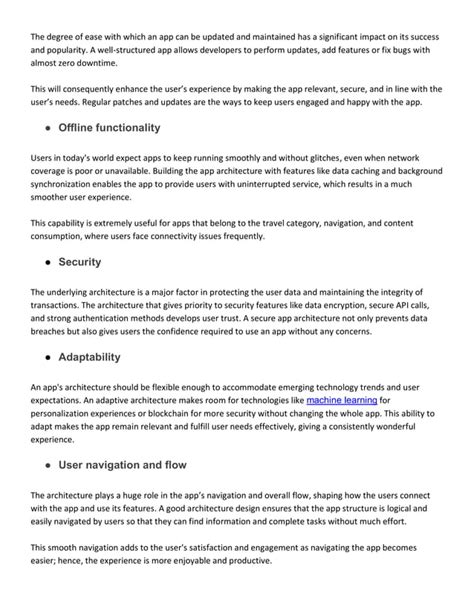 Impact Of Mobile App Architecture On User Experience A Detailed Guide Pdf Computer Software