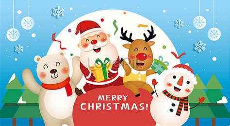 크리스마스 귀여운 만화 일러스트 레이션 일러스트 무료 다운로드 Lovepik