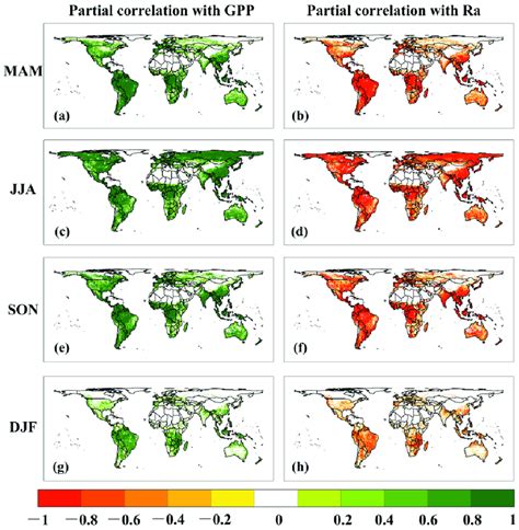 spatial pattern of the partial correlation coefficients between cue