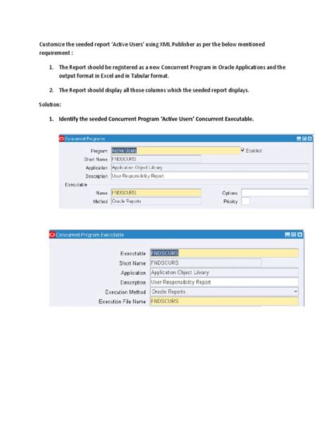 Xml Publisher Customization Of A Seeded Oracle Apps Report Pdf Resource Description