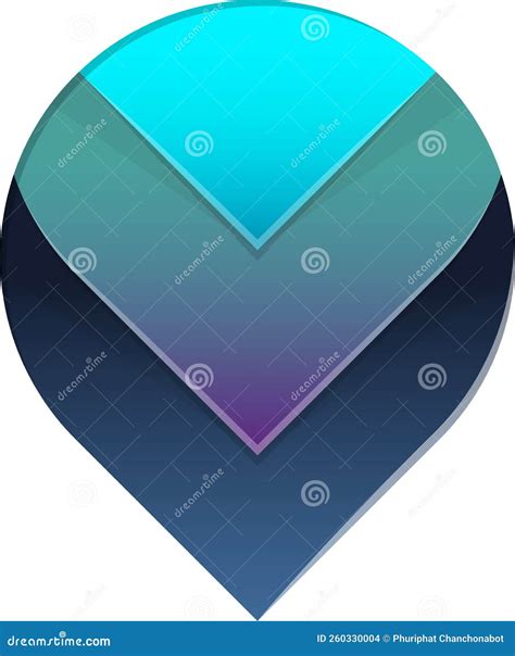 Abstract Location Pin Logo Illustration In Trendy And Minimal Style Stock Vector Illustration