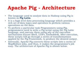Apache Pig PPTX Databases Computer Software And Applications