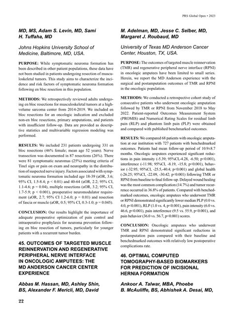 Pdf Outcomes Of Targeted Muscle Reinnervation And Regenerative
