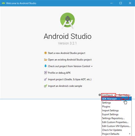 Android SDK Managerを使ってSDKおよびSDK Toolsを追加でインストールする