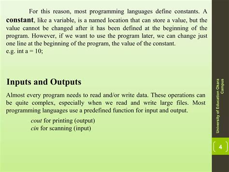 introduction to programing languages part 3 ppt