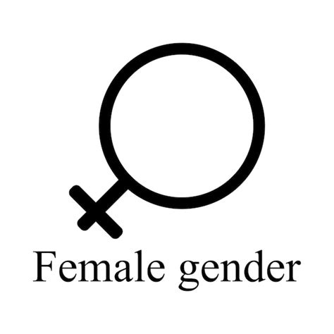 Premium Vector Female Gender Icon Vector