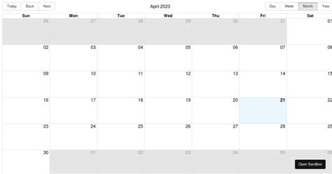 React Big Calendar Examples Codesandbox