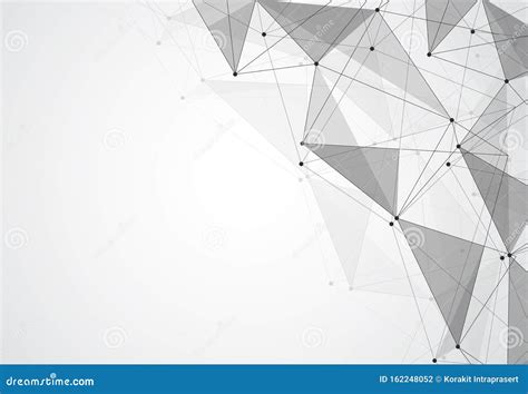 Abstract Connecting Dots And Lines Background Big Data Visualization
