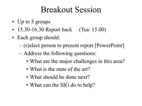breakout session