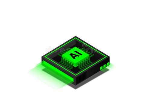 artificial intelligence ai web banner isometric cloud computing