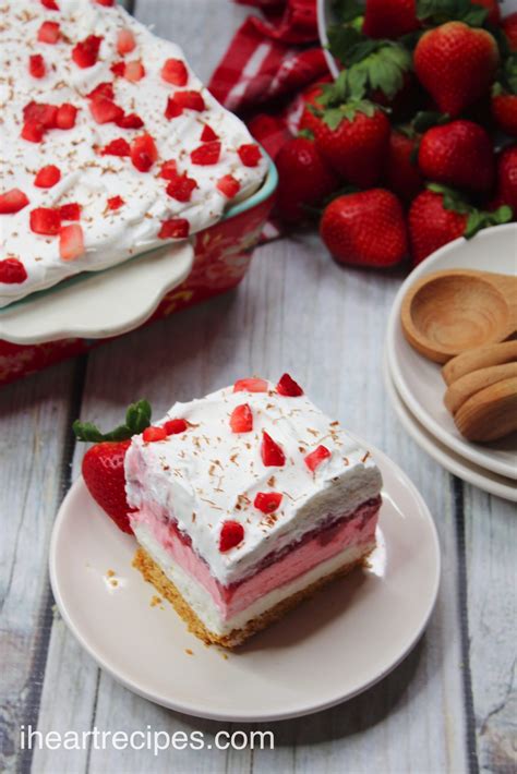 No Bake Strawberry Cheesecake Lasagna I Heart Recipes