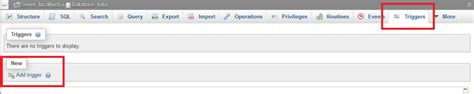 membuat trigger pada database mysql menggunakan phpmyadmin